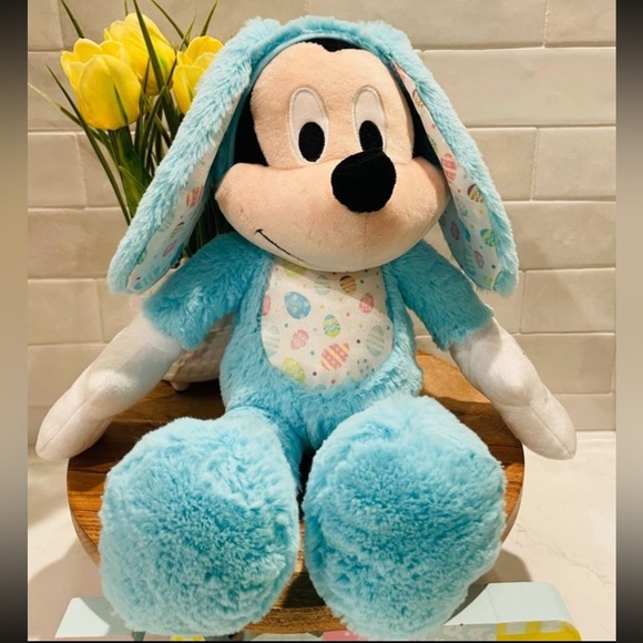Disney | Toys | New Disney Mickey Mouse Blue Easter Bunny Plush | Poshmark